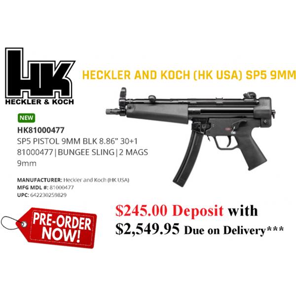 HECKLER KOCH SP5 9MM PISTOL New and Used Price, Value, & Trends 2021